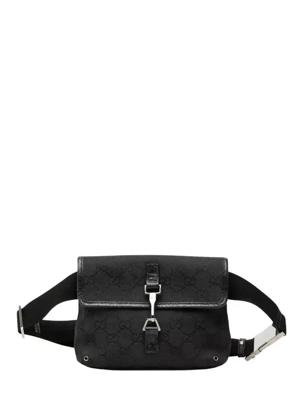Gucci Gg Canvas Jackie Belt Bag - Black