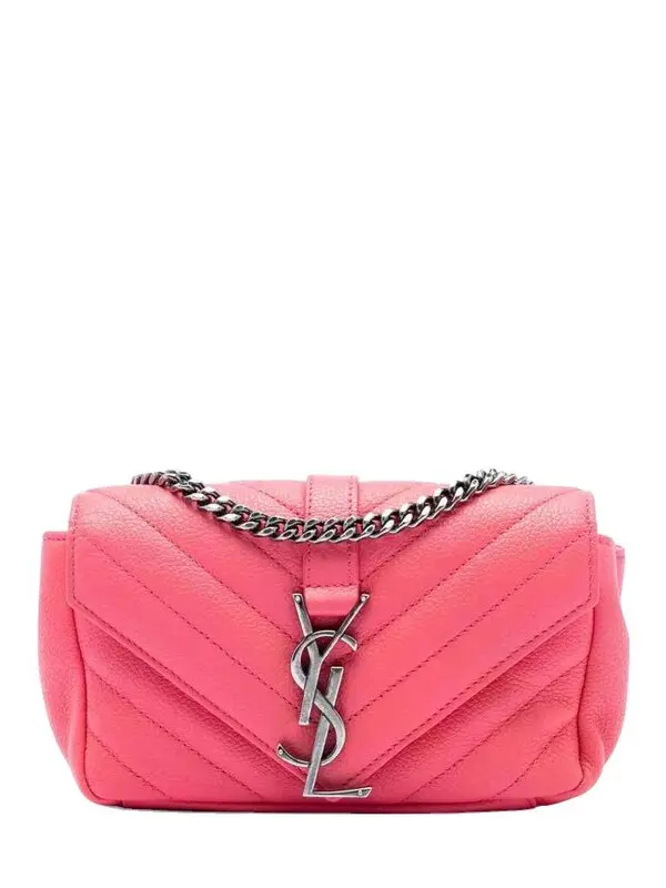 Saint Laurent Baby Monogram Chain Crossbody Bag - Pink