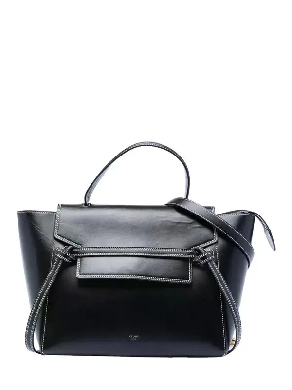 Celine 2016 Mini Smooth Calfskin Belt Bag Satchel - Black