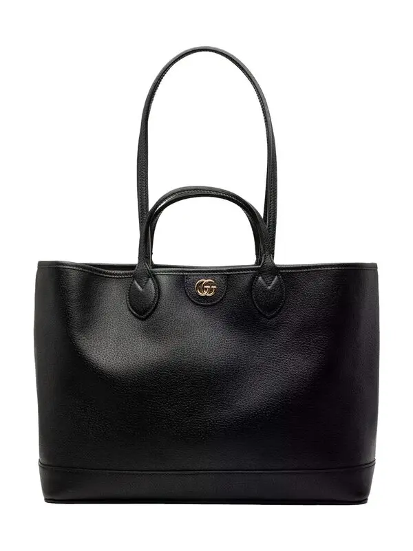 Gucci Ophidia Leather Tote Satchel - Black