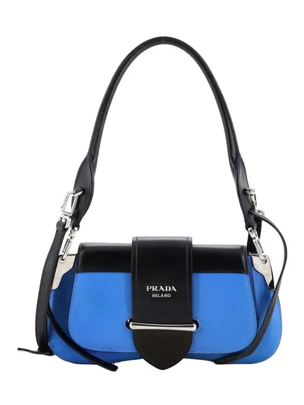Prada Sidonie City Calf Medium Shoulder Bag - Black