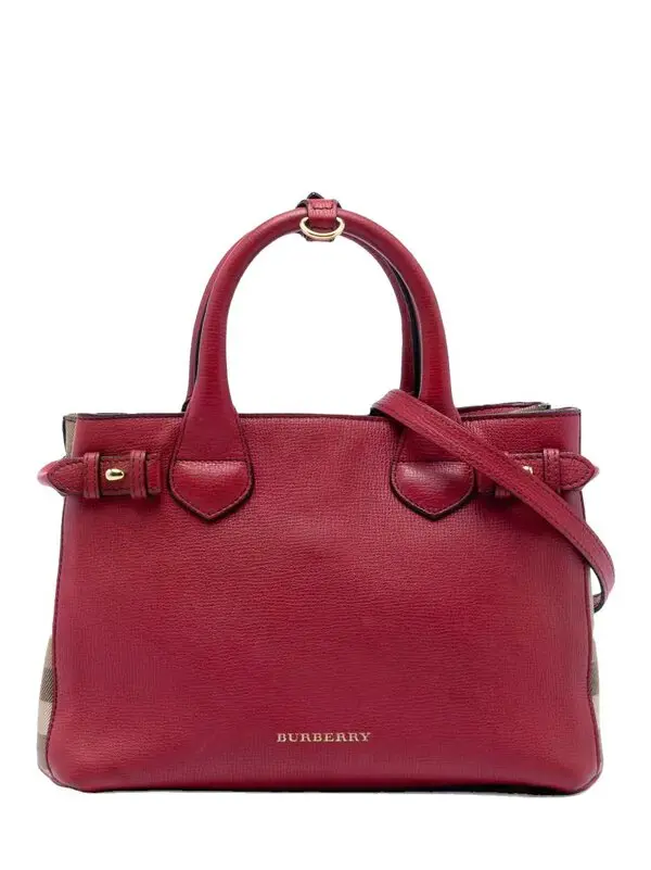 Burberry 2000-2017 Small Banner Satchel - Red