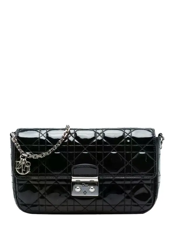 Dior 2014 Patent Cannage Miss Promenade Crossbody Bag - Black