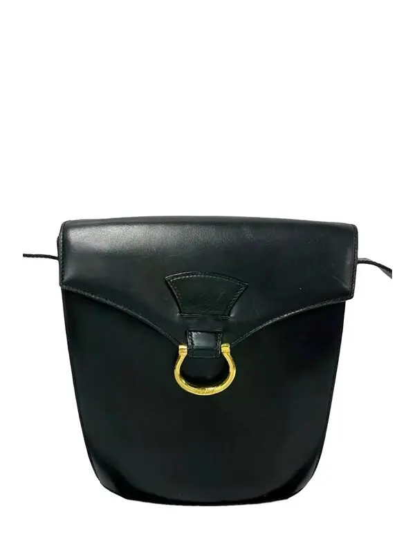 Celine 20th Century Horseshoe Crossbody Bag - Black