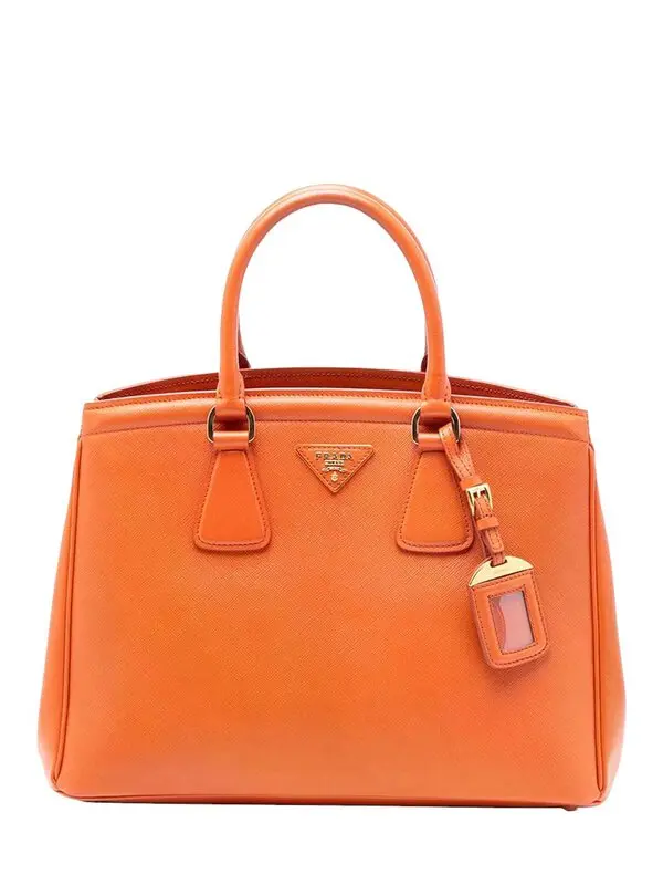 Prada Saffiano Lux Parabole Tote Bag - Orange