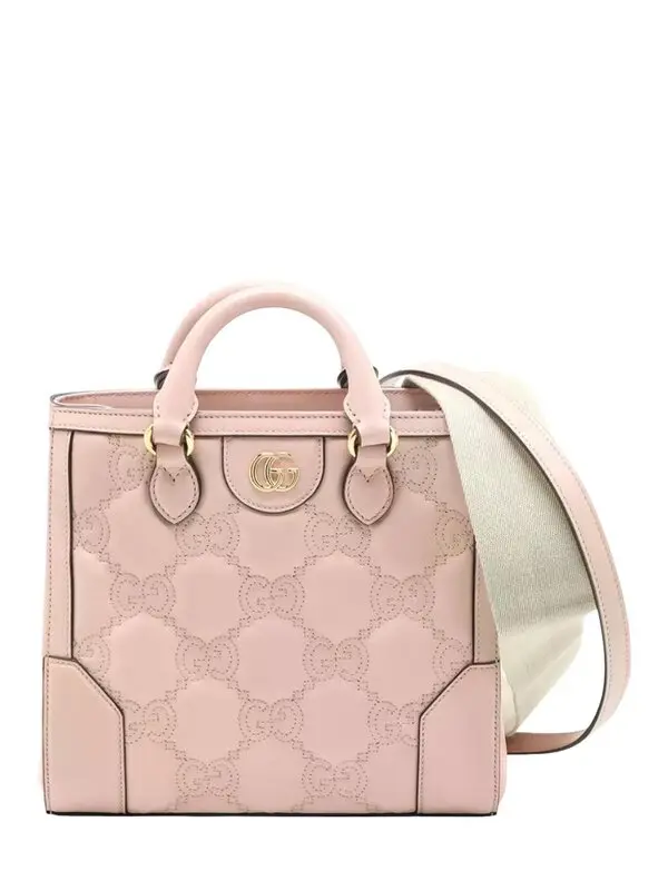 Gucci Mini Gg Matelasse Leather Top Handle Satchel - Pink