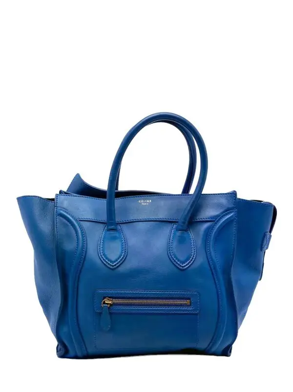 Celine 2011 Mini Calfskin Luggage Tote Bag - Blue