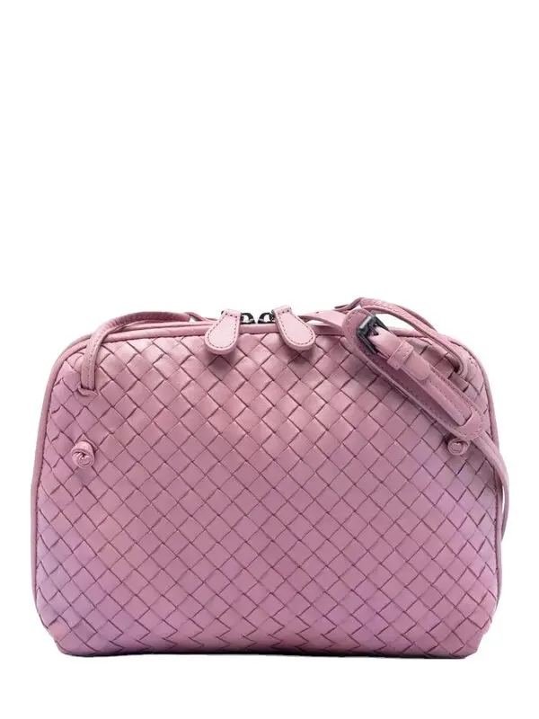 Bottega Veneta Nappa Intrecciato Nodini Crossbody Bag - Pink