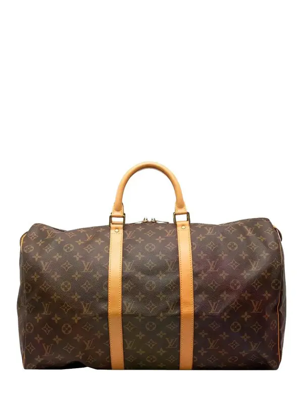 LOUIS VUITTON 1997 Monogram Keepall 50 Travel Bag - Brown