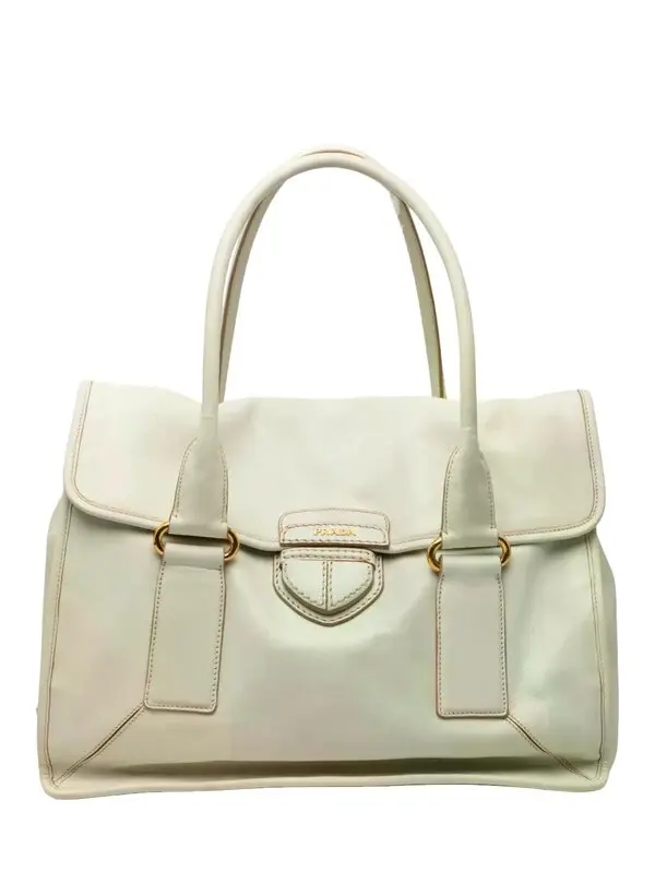 Prada City Calf Handbag - White