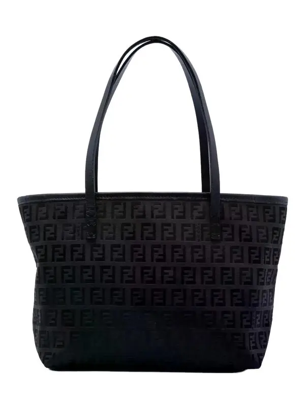 Fendi Zucchino Canvas Tote Bag - Black
