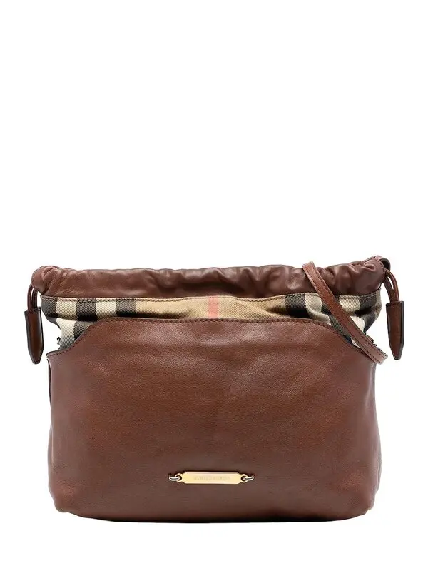 Burberry House Check Canvas And Calfskin Little Crush Crossbody Bag - Brown