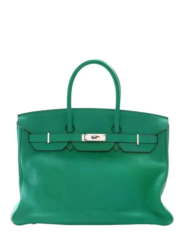 Hermès 2012 Clemence Birkin Retourne 35 Handbag - Green