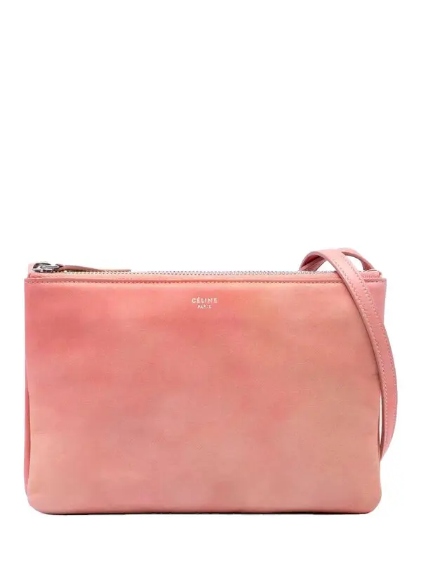 Celine 2018 Small Lambskin Trio Crossbody Bag - Pink