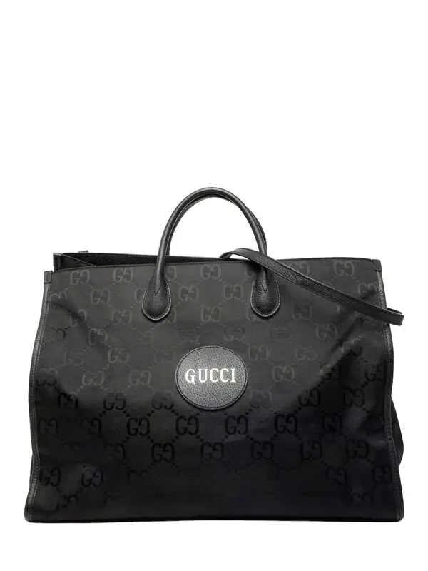 Gucci Gg Econyl Off The Grid Convertible Tote Satchel - Black