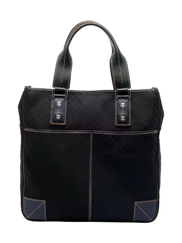Celine 2007 Macadam Canvas Tote Bag - Black