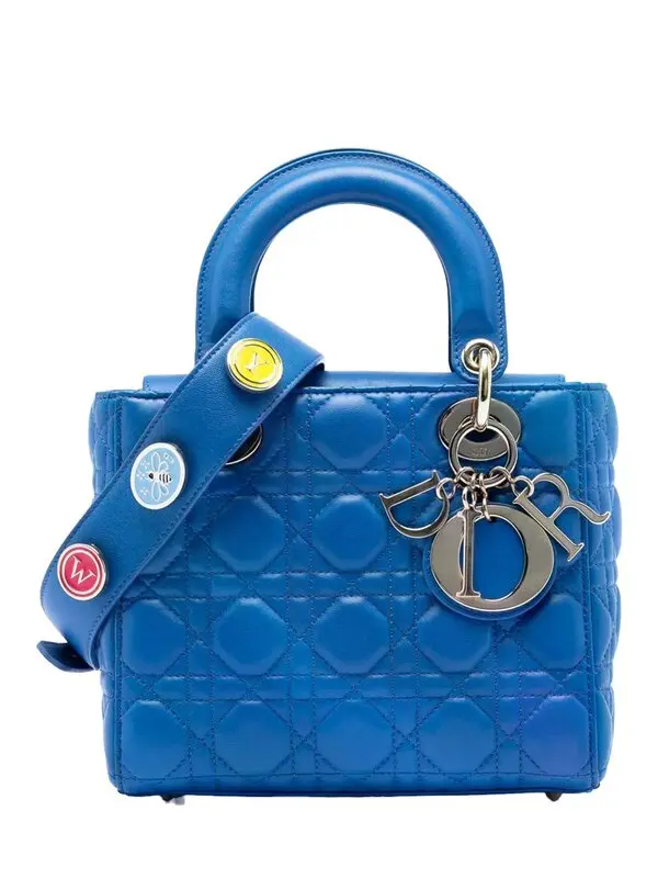 Dior 2016 Small Lambskin Myabcdior Lady Satchel - Blue
