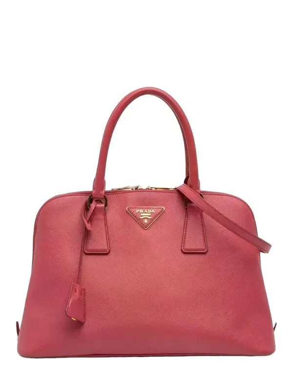 Prada Saffiano Lux Promenade Satchel - Pink
