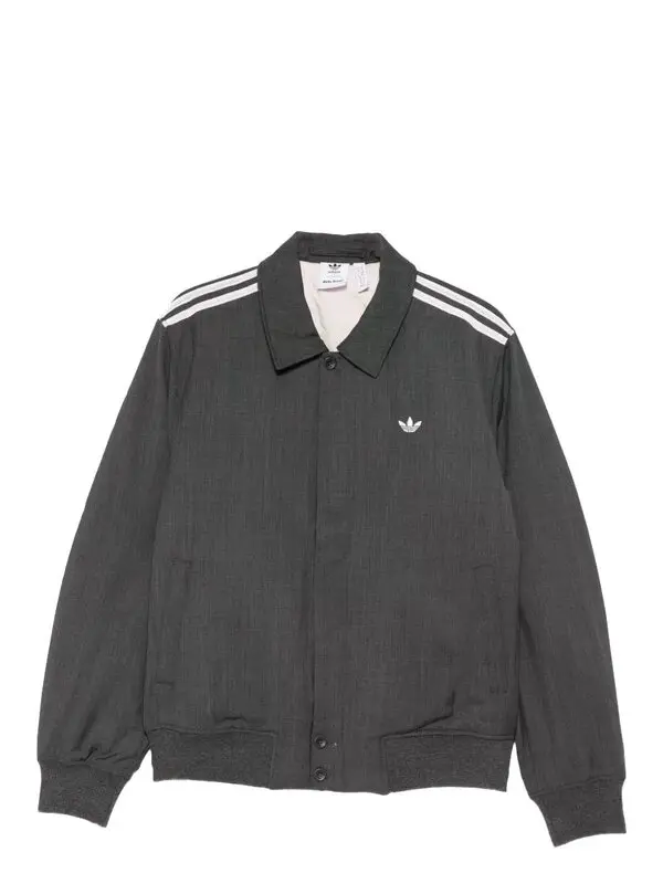 WALES BONNER Stripe-detail Bomber Jacket - Grey