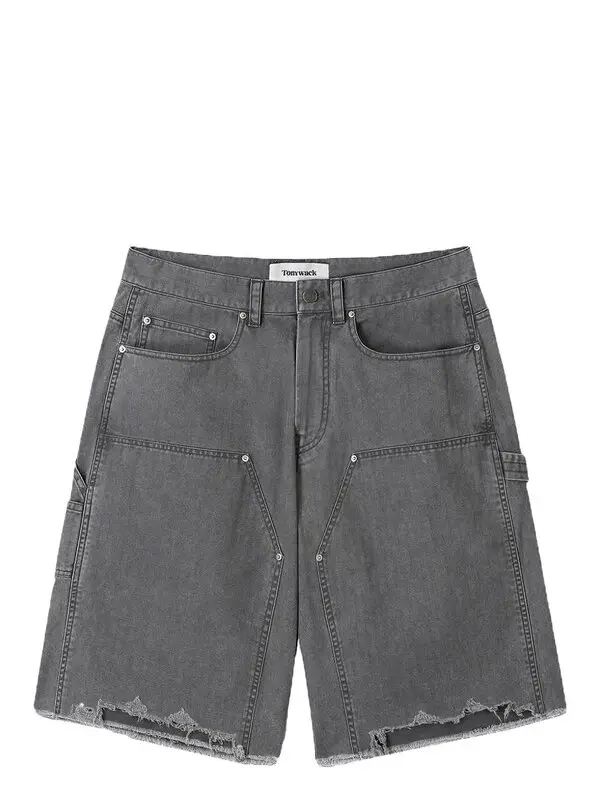 TONYWACK Frayed Hem Shorts - Grey