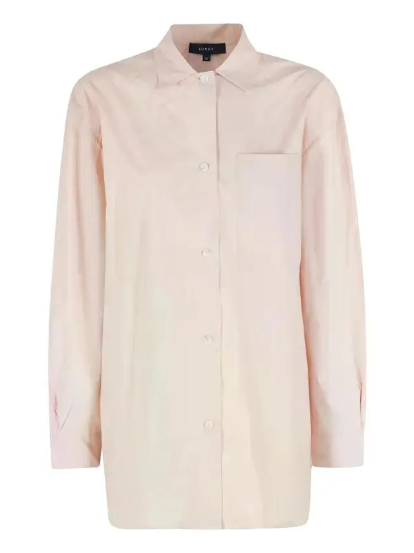 Soeur Collared Pocket-detail Shirt - Pink