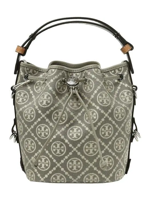 Tory Burch T Monogram Utility Mini Bucket Bag - Gray