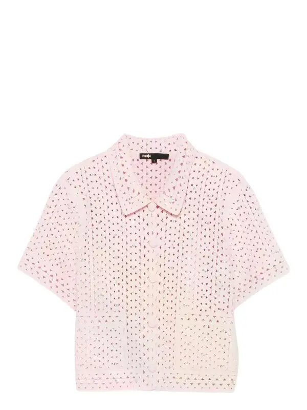 Maje Crochet Shirt - Pink