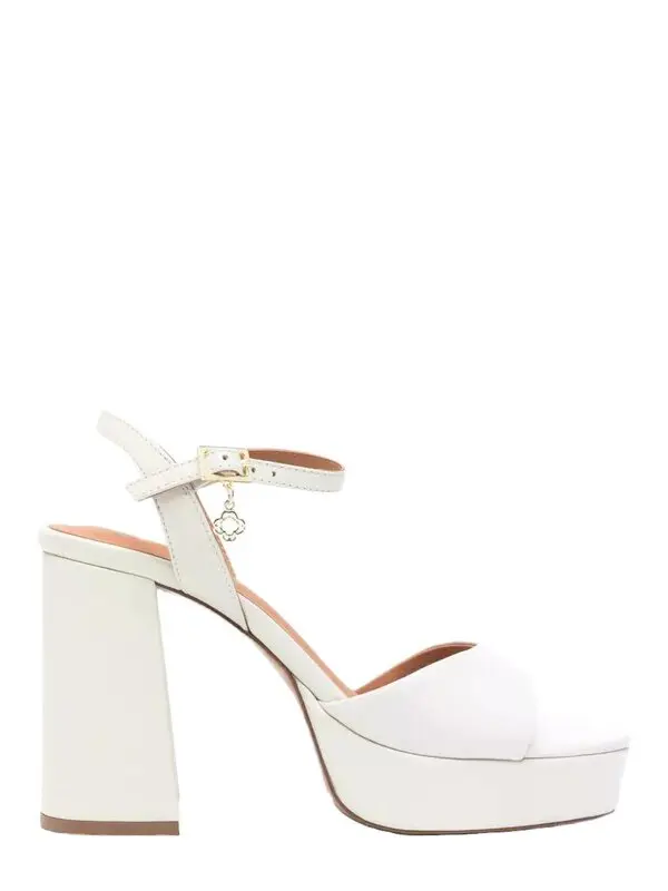 Maje Fralow Platform Block-heel Sandals - White