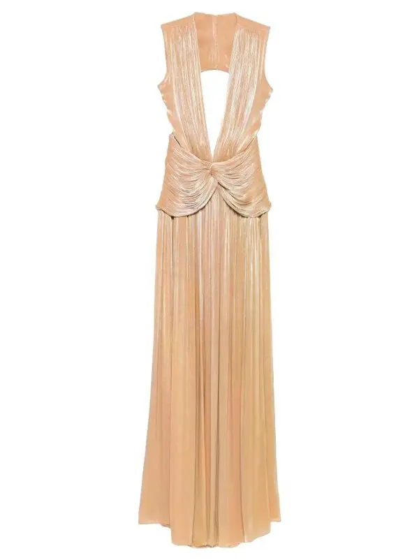 Costarellos Silla Backless Maxi Dress - Neutrals