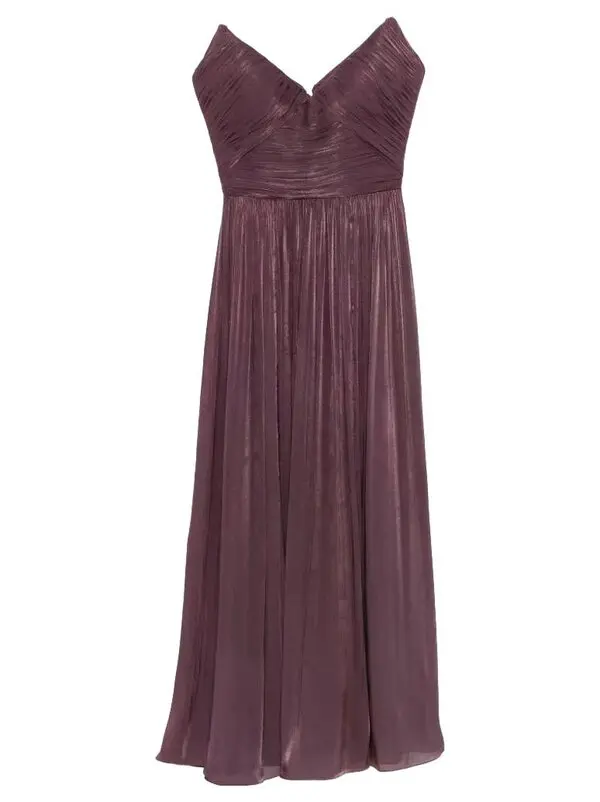 Costarellos Fayla Pleated Maxi Dress - Purple