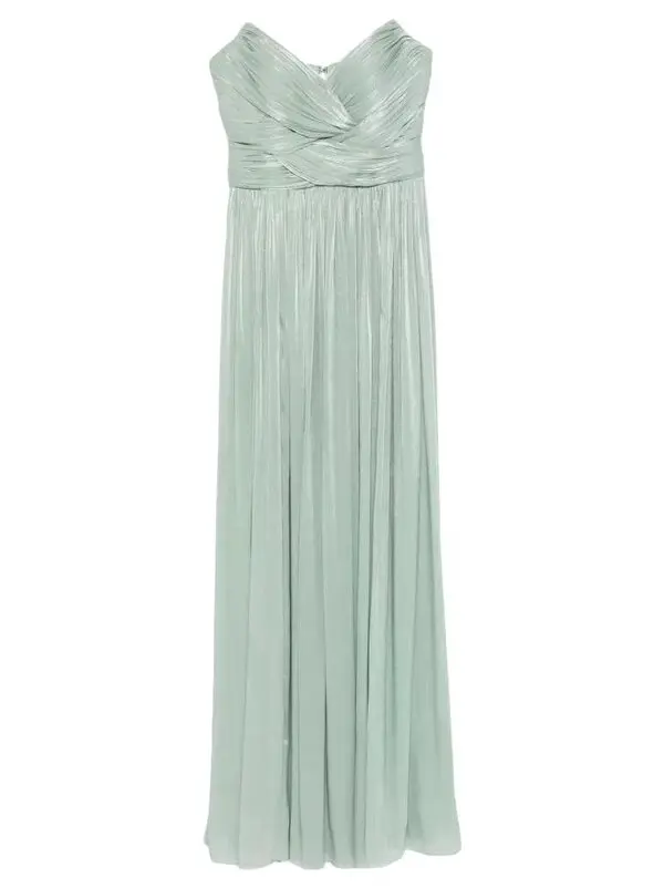 Costarellos Sireen Pleated Maxi Dress - Green