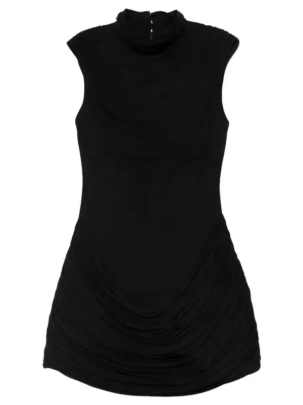 Giuseppe Di Morabito Draped High-neck Mini Dress - Black