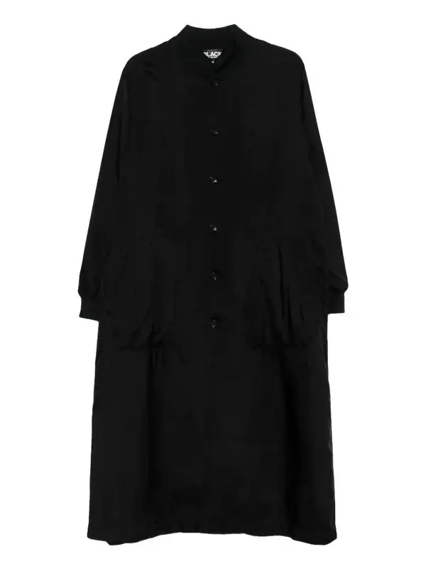 Comme Des Garçons Single-breasted Buttoned Coat - Black