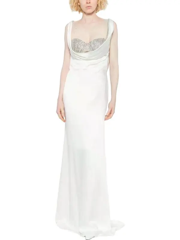 Giuseppe Di Morabito Embellished Maxi Dress - White