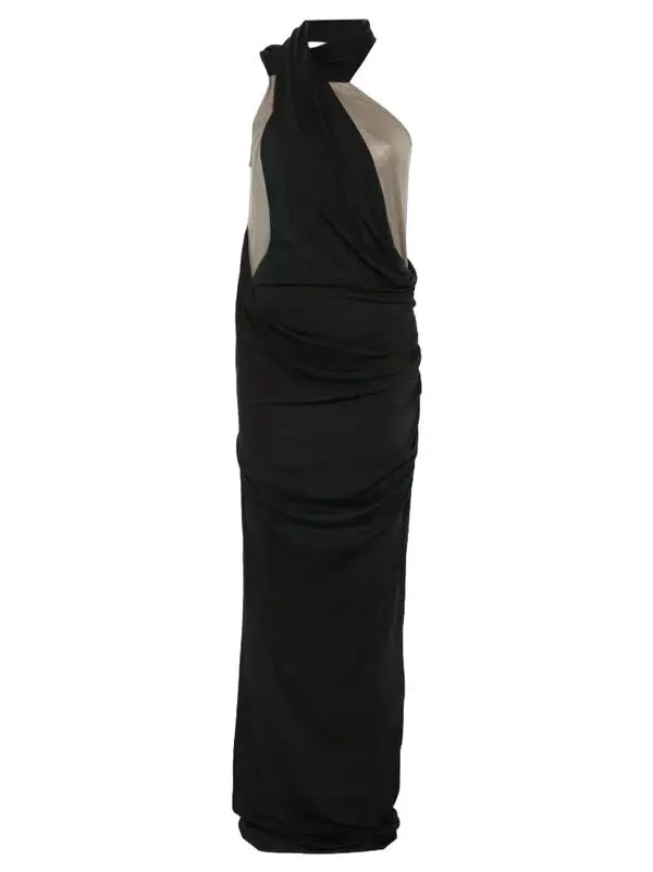 ENTIRE STUDIOS Draped Maxi Dress - Black