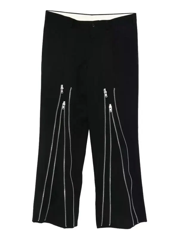 Comme Des Garçons Zip-detail Trousers - Black