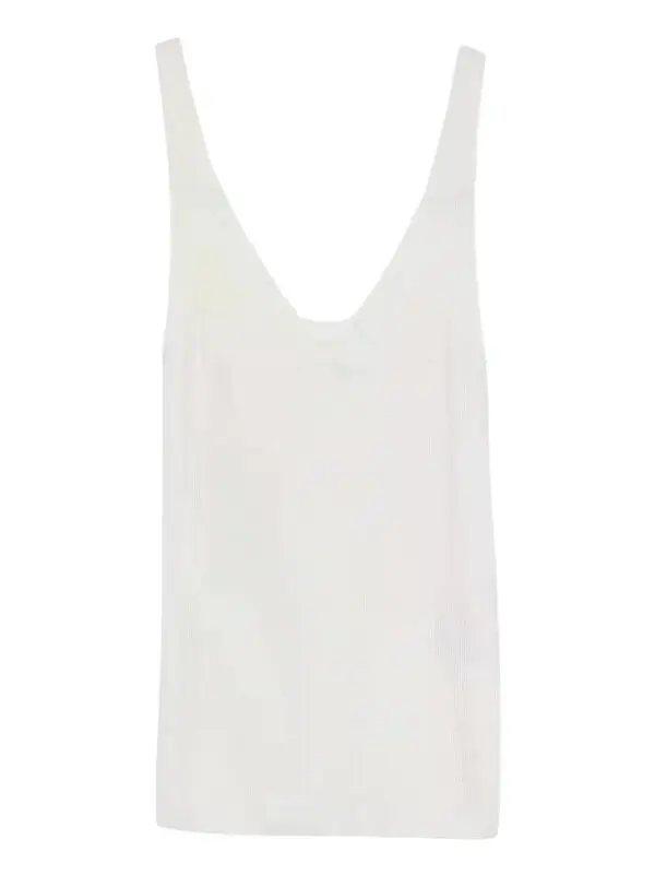 Eric Bompard Seamless Knitted Tank Top - White