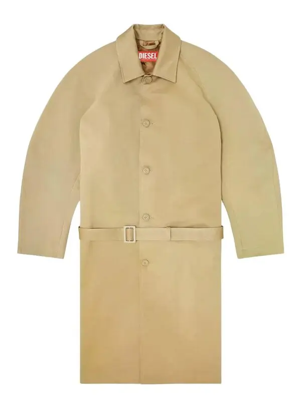 DIESEL Belted Trench Coat - Neutrals