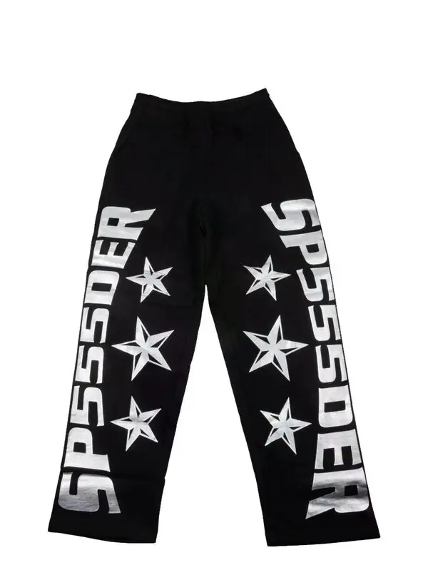 SP5DER Mx555 Printed Track Pants - Black