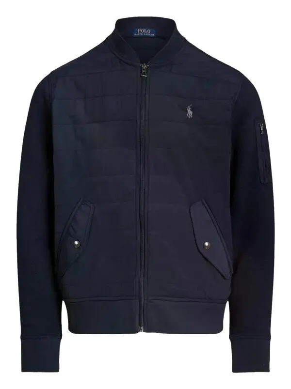 Polo Ralph Lauren Panel-design Zip-front Bomber Jacket - Blue