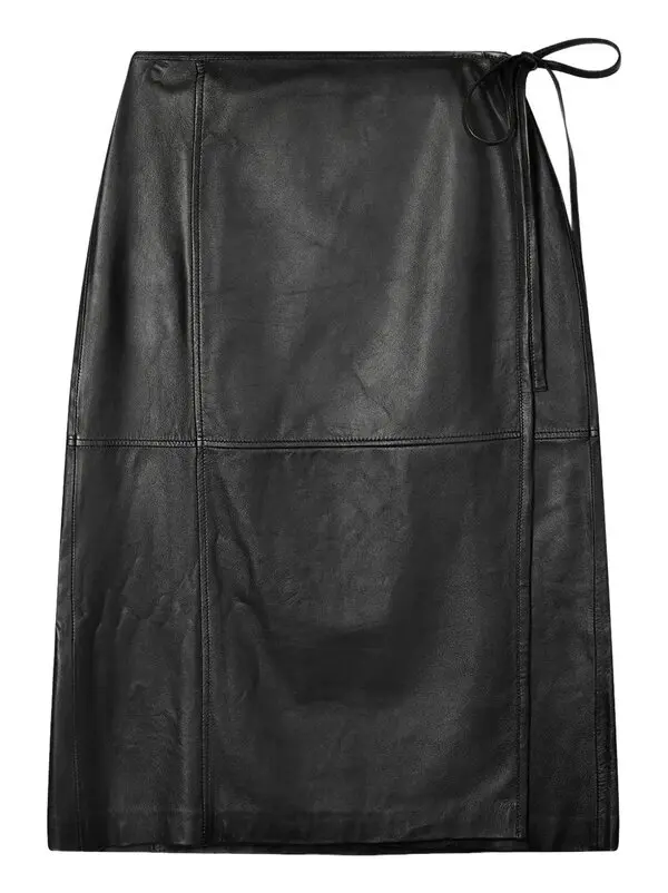 Paul Smith Panelled Tie Midi Skirt - Black