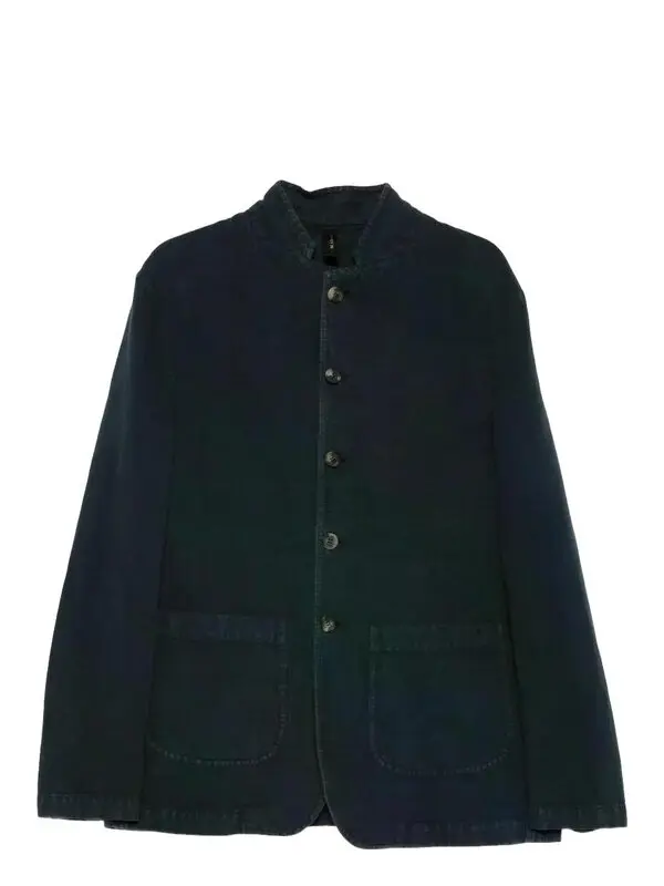 Kiton Button Patch Pocket Jacket - Blue
