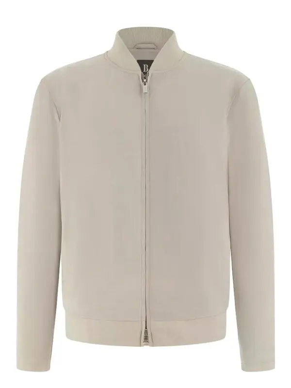 Boggi Milano Zip-up Bomber Jacket - Neutrals