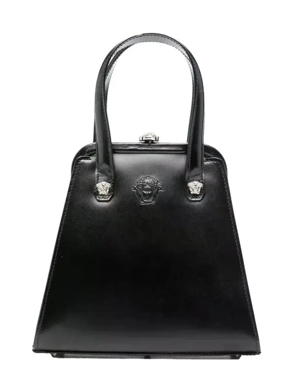 Versace 1990s Logo Top-handle Tote Bag - Black