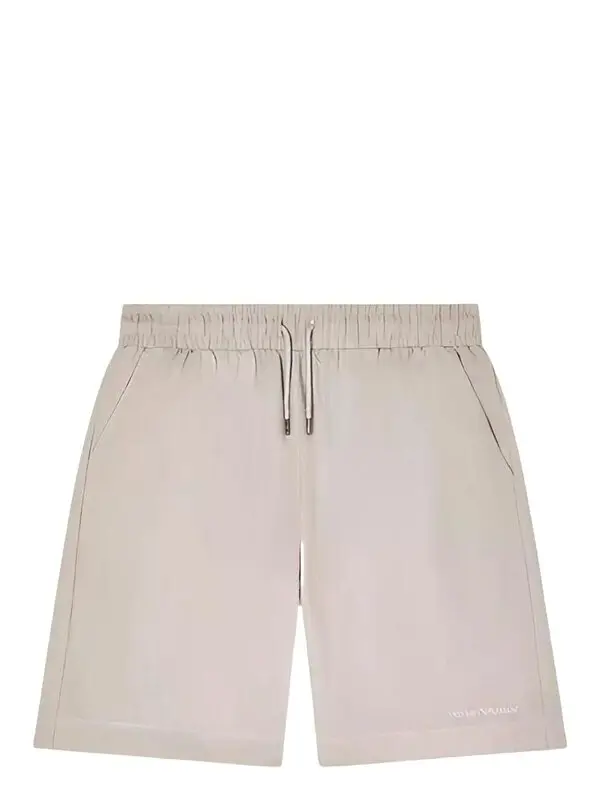 Emporio Armani Drawstring Linen Shorts - Neutrals