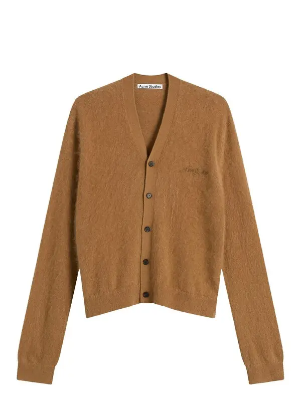 Acne Studios Plush Cashmere Cardigan - Almond Brown