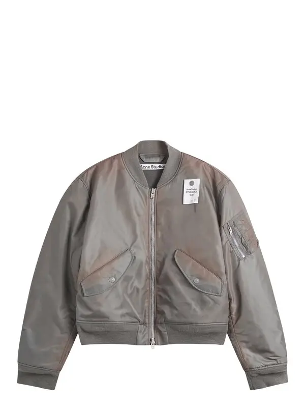 Acne Studios Nylon Bomber Jacket - Stone Grey