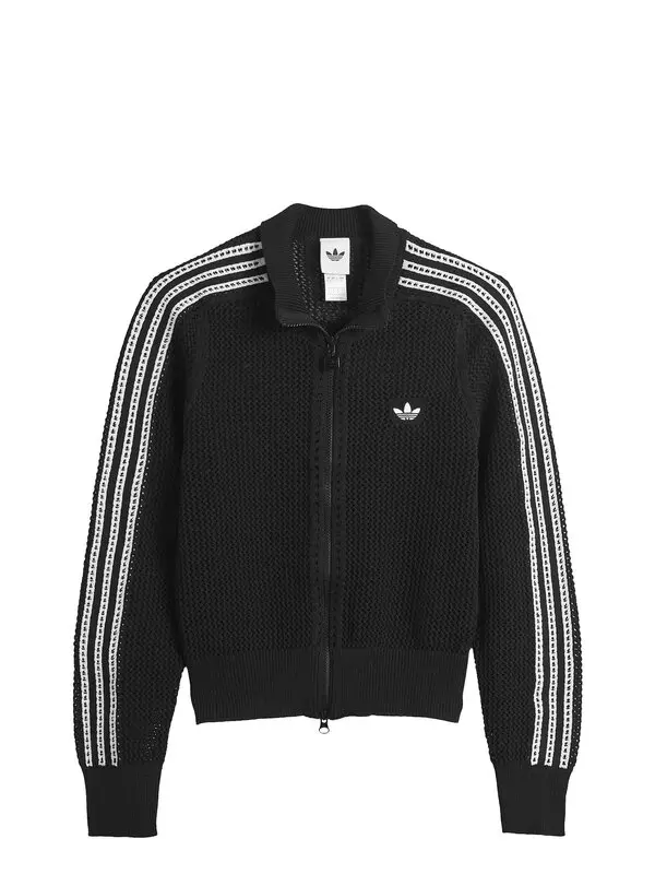 Adidas Crochet Track Top - Black