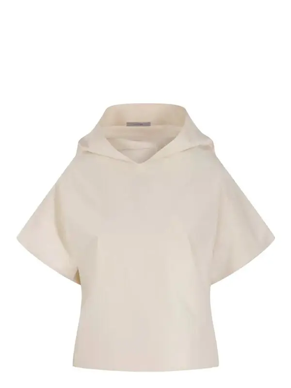 Dusan Oversized Collared Top - Neutrals