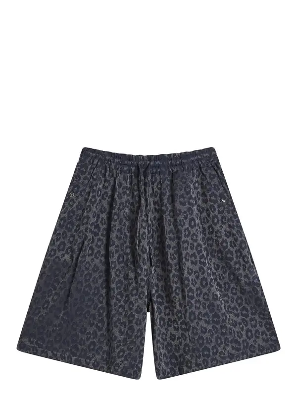 Needles Leopard Print Shorts - Navy